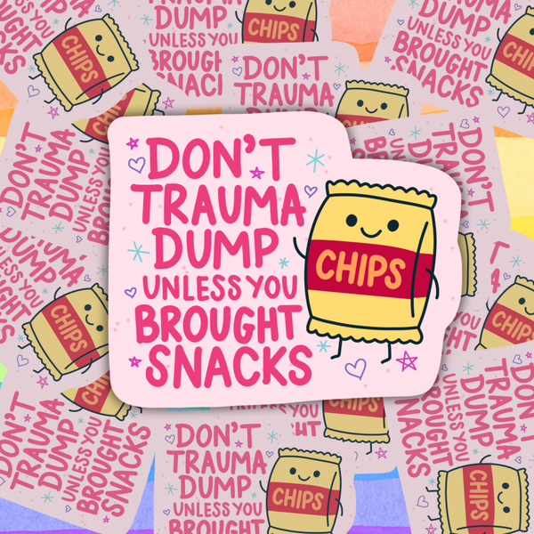 Trauma Dump Sticker – Doodles and Sketches