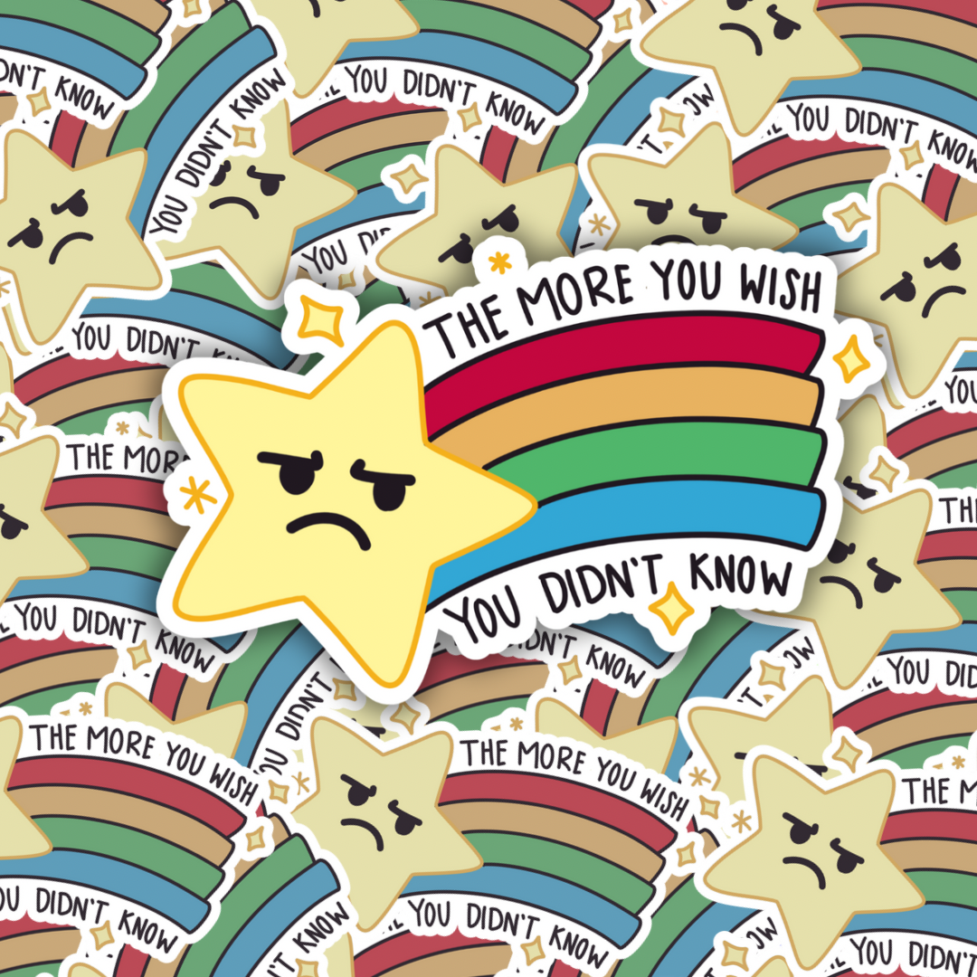 The More You Wish Sticker – Doodles and Sketches