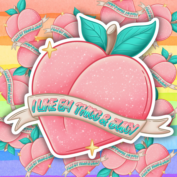 Thicc & Juicy Sticker – Doodles and Sketches