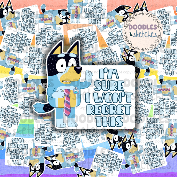 'Regret This' Sticker – Doodles and Sketches